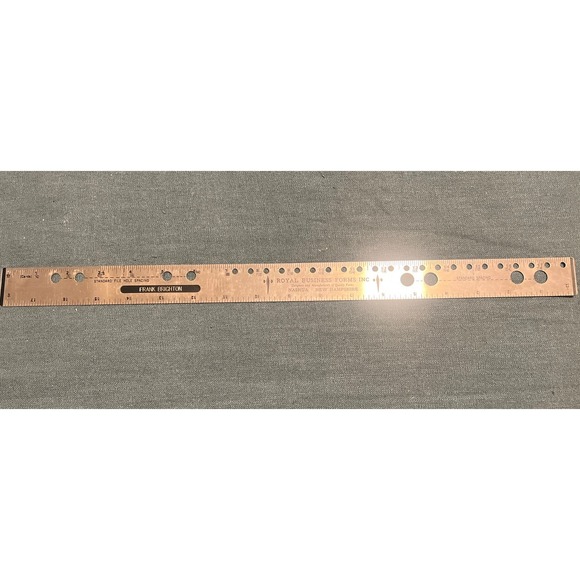 Premier | Office | 8 Metal Ruler File Hole Spacing Industrial Graphics ...